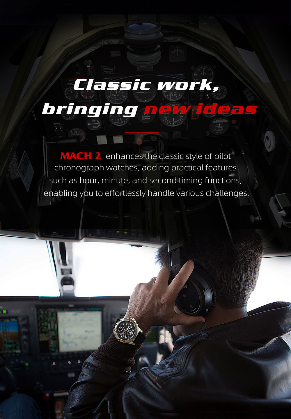 North EDGE MACH2 Solar Powered Men's Watch 316L Stainless Steel Case ...