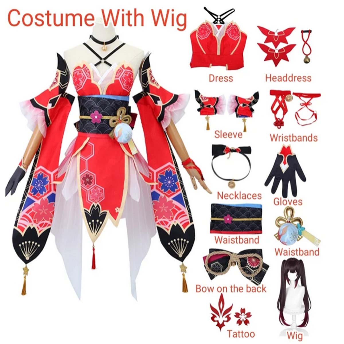 Honkai Star Rail Costume Full Set Mask Wig Sparkle Cosplay Women Role ...
