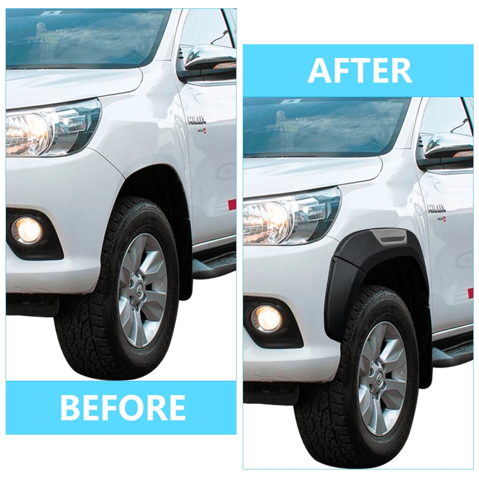 Hilux Revo Fender Flare Toyota Conquest Design Slim Fender Flare Matte ...