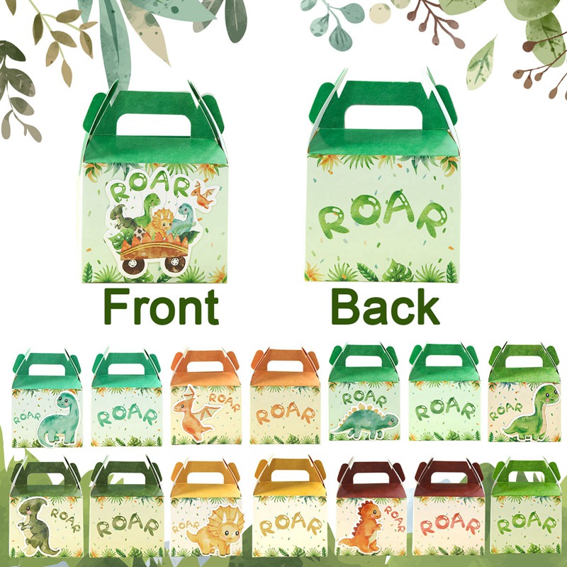8pcs 8.5*11.5cm Dinosaurs Candy Boxes Safari Theme Party Decorations ...