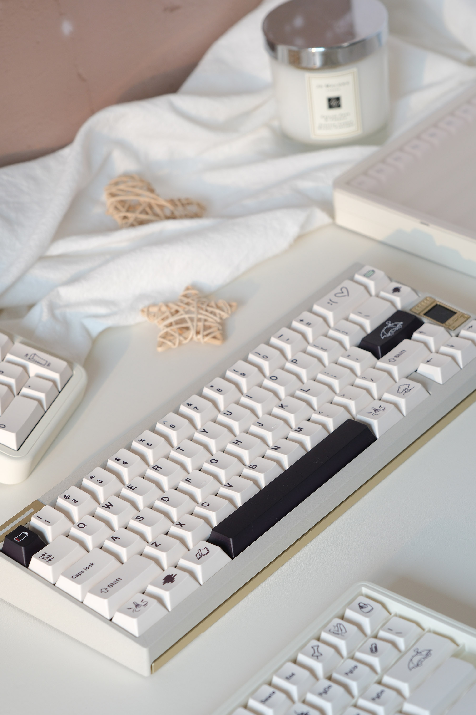 1% BOW simple keycaps with storage box PBT Cherry profile 3 color space ...