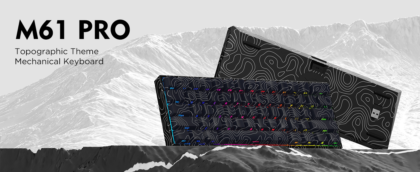 XVX M61 Pro Topographic 61 Keys Tri-Mode Mechanical keyboard ...