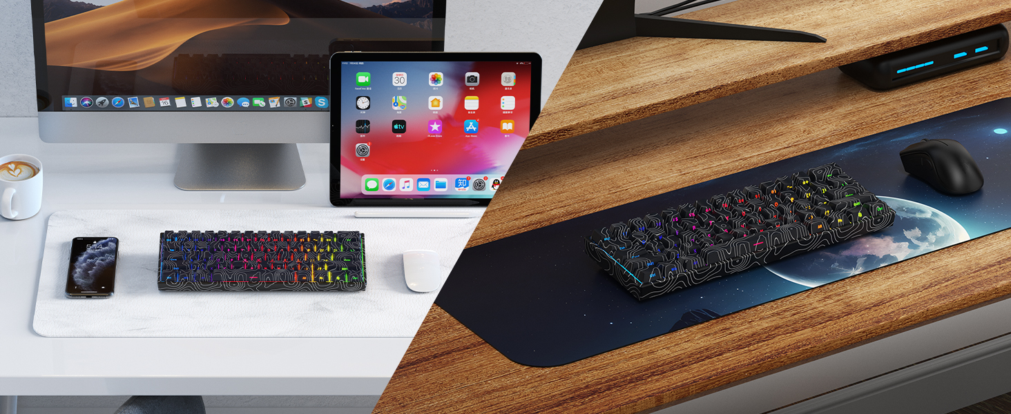 XVX M61 Pro Topographic 61 Keys Tri-Mode Mechanical keyboard ...