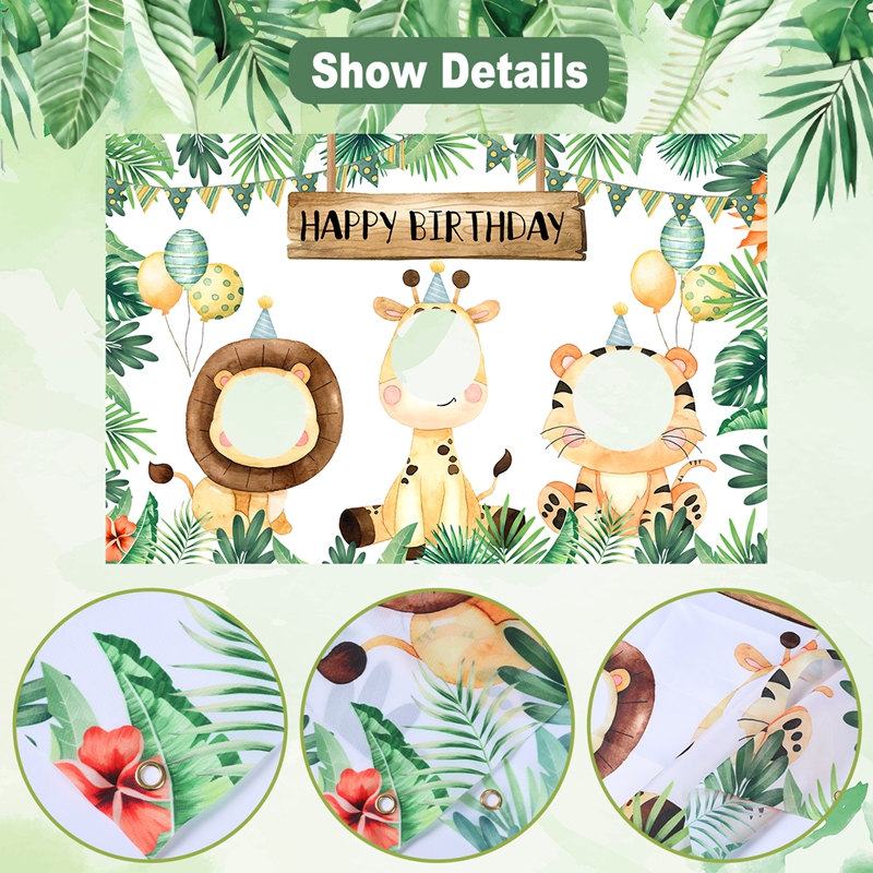 Jungle Safari Theme Party Supplies Wild ONE Table cloth Tableware set ...