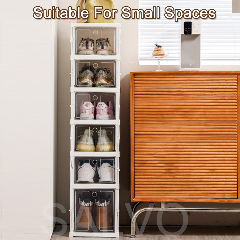 Foldable Shoe Box Shoe Rack Organizer shoe storage shoe cabinet Dust ...