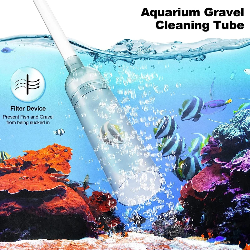 Fish tank cleaner Aquarium siphon water changer Cleaner siphon pump for ...