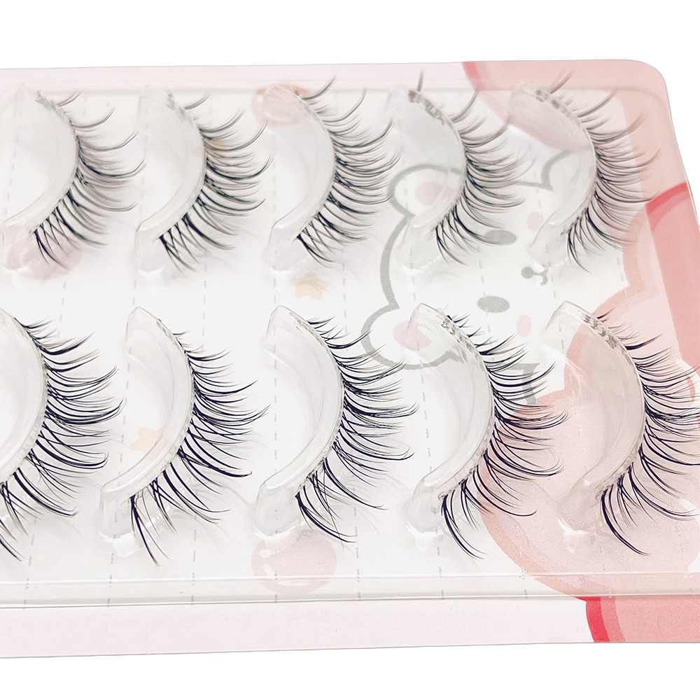 False Eyelashes – 5 Pairs Natural Soft Style, Reusable With Transparent ...