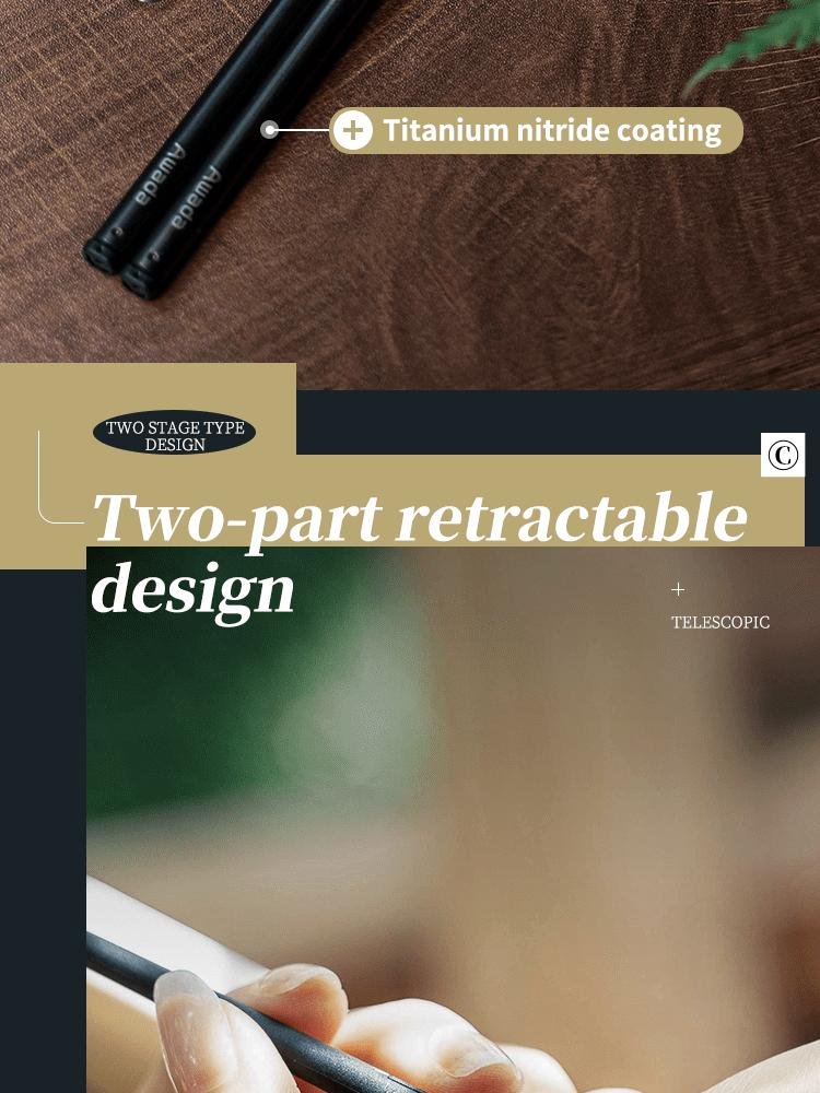 Awada Portable Outdoor Camping Picnic Telescopic Chopsticks BBQ Picnic ...