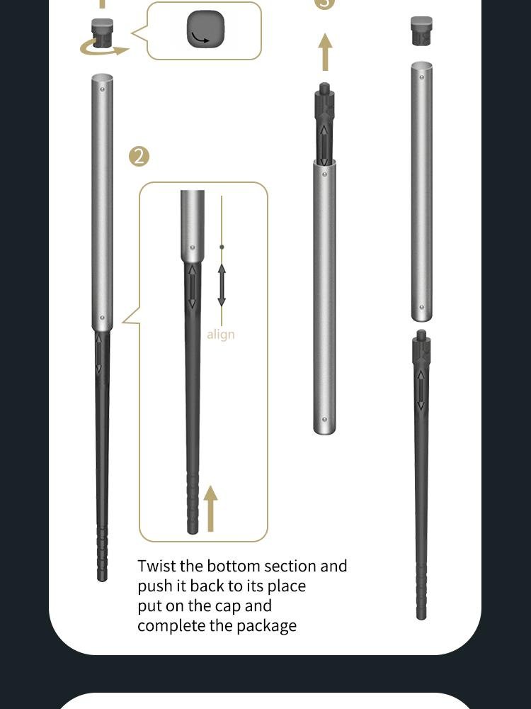 Awada Portable Outdoor Camping Picnic Telescopic Chopsticks BBQ Picnic ...