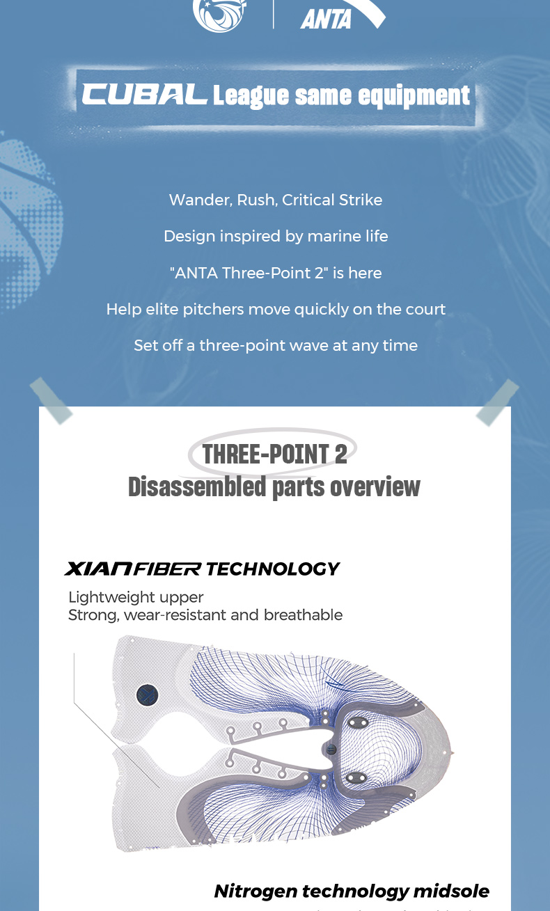 ANTA Men KT Three Point Rain 2 Basketball Shoes Outdoor Nitroedge ...