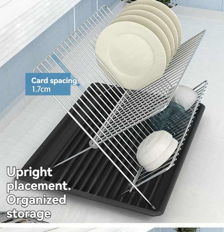 Kitchen foldable drain rack kitchen stainless steel cutlery rack dish ...
