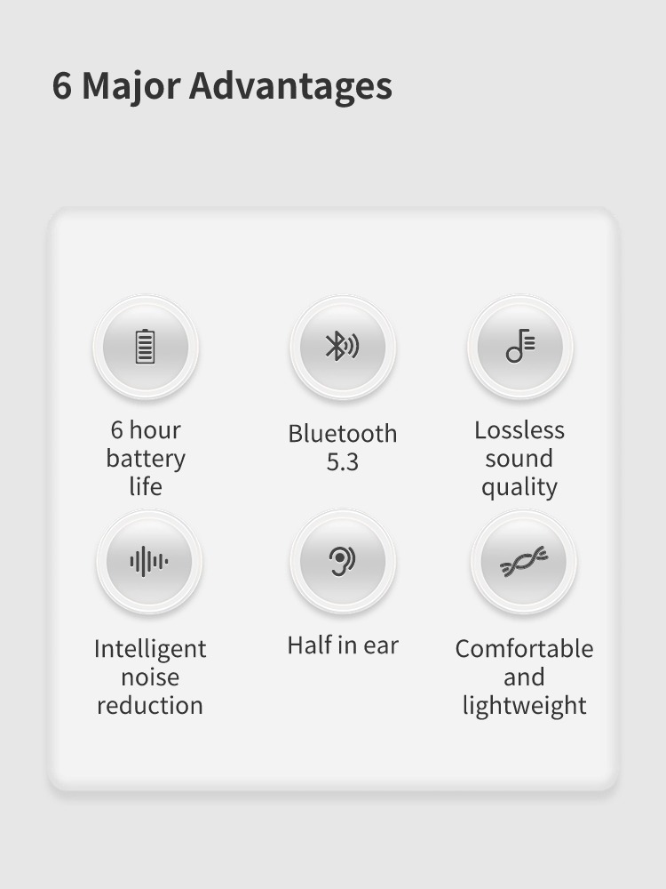 HQAi H9 Earbuds Build-in Mic TWS wireless Bluetooth Earphones Noise ...