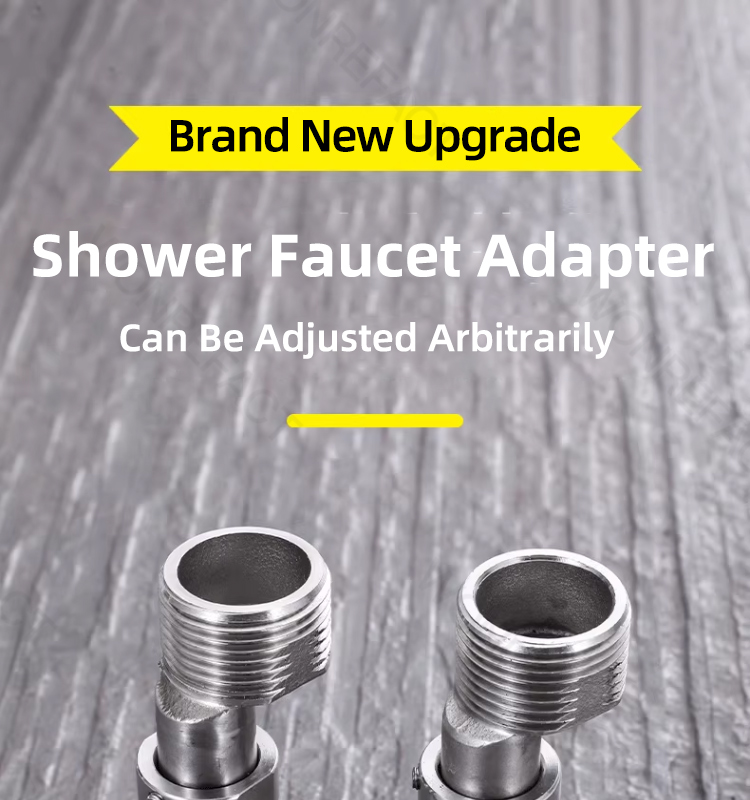 Stainless Steel Shower Faucet Adjustable Adapter Shower Angle Adapter ...