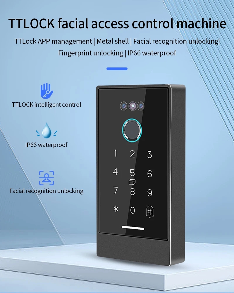 Ttlock Face Recognition Smart Lock Controller Facial Access Control Keypad Biometric Fingerprint ...