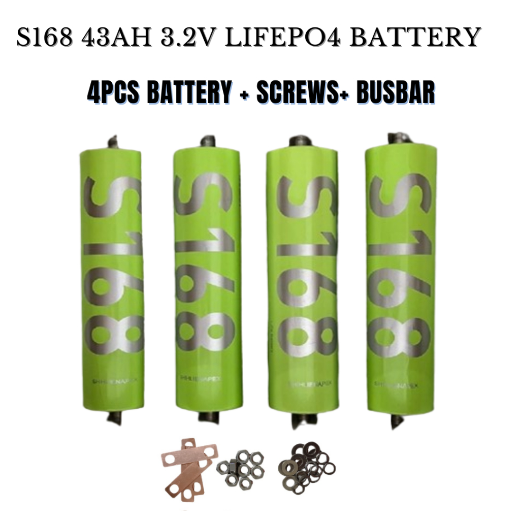 【On hand】 S168 LifePo4 battery 60Ah and 30ah 3.2v w/o bolts and nuts w/o bus bar | Shopee ...