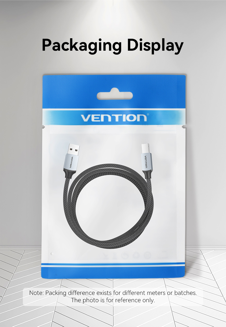 Vention 480Mbps USB 2.0 USB-A Male to USB-B Male Printer Cable for ...