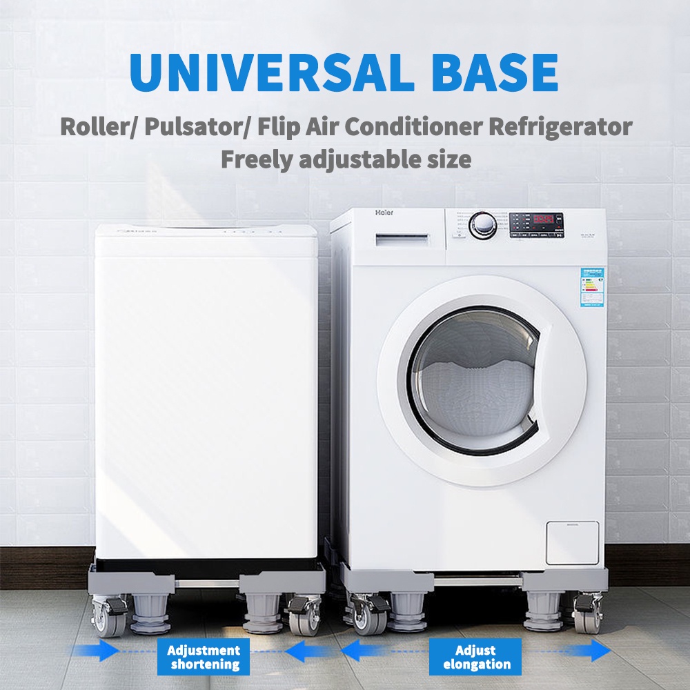 4 Foot Wheel Adjustable Washing Machine Base Universal Wheel Heavy Duty ...