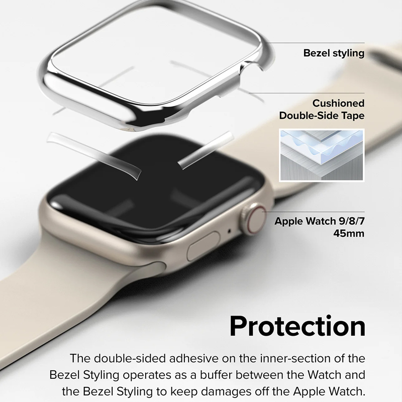Ultra Thin Stainless Metal Bezel for iWatch 45mm 44mm 41mm 40mm ...