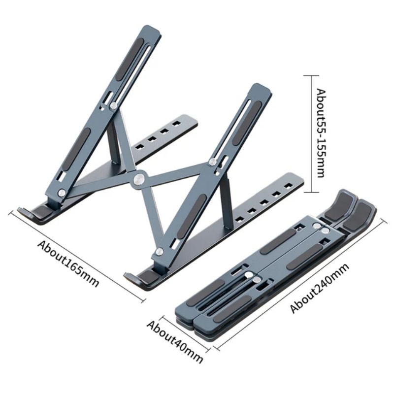 Laptop Stand Aluminum Alloy Foldable Stand Portable Laptop Heighten ...