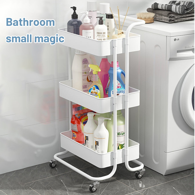 3-Tier Trolley Cart Organizer With Wheels kitchen Trolley Organizer for ...