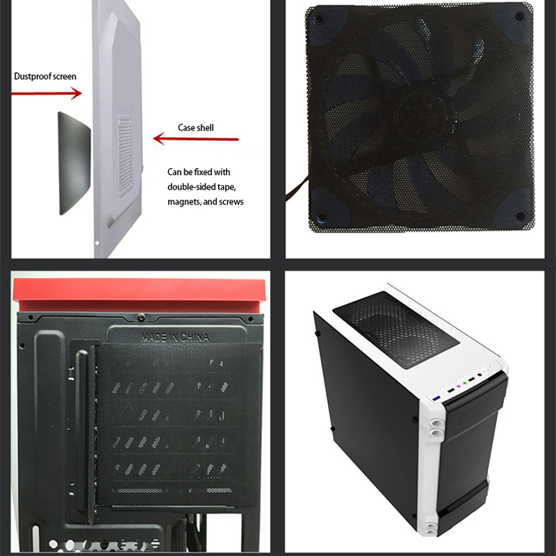 Desktop computer case dustproof mesh side panel PVC mesh notebook fan ...