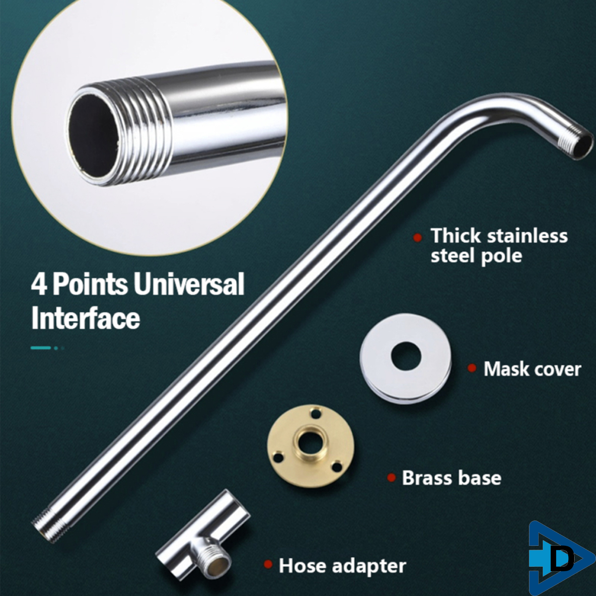 Shower Head Stainless Steel 304 Square Shower Set Square Overheaded ...