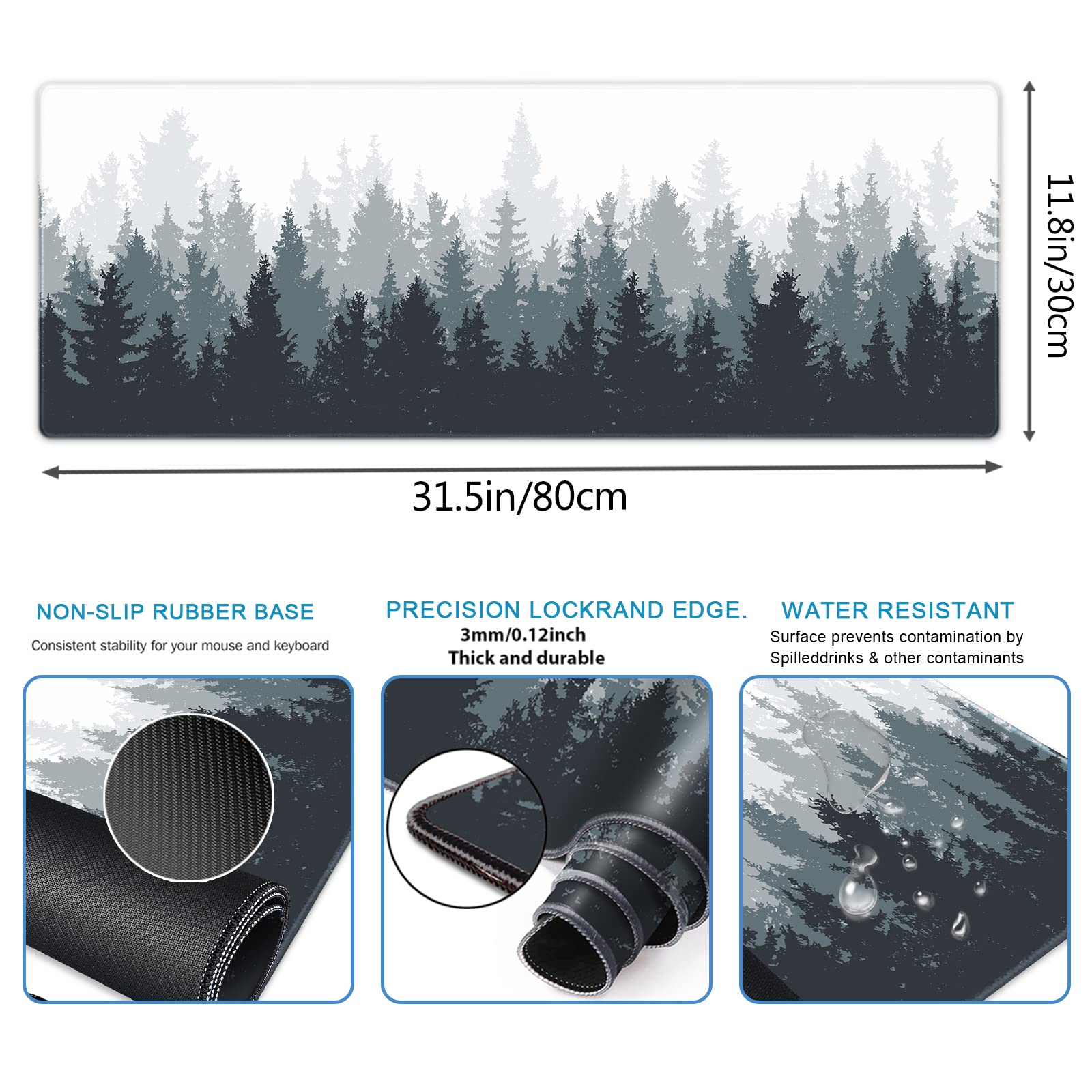 Mouse Pad XXL Keyboard Mouse Carpet Large Mouse Table Pad Anti-slip ...