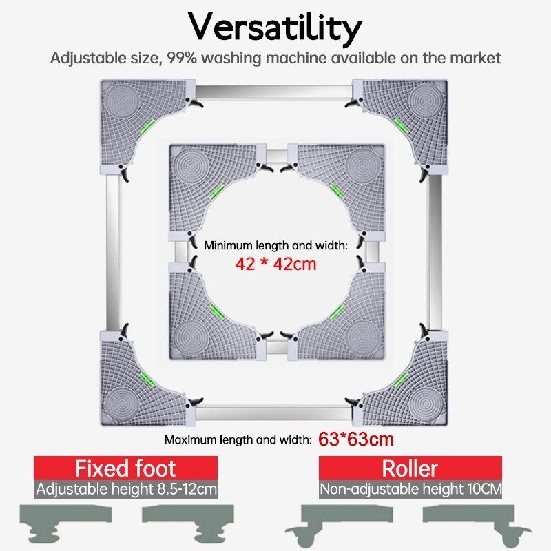 Universal Refrigerator Rack Stand Adjustable Washing Machine Rack Stand ...
