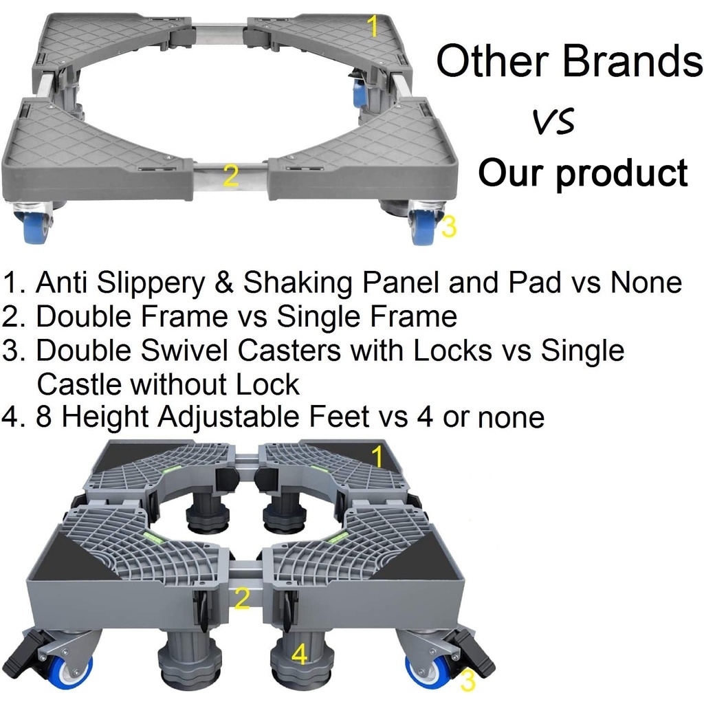 Universal Refrigerator Rack Stand Adjustable Washing Machine Rack Stand ...