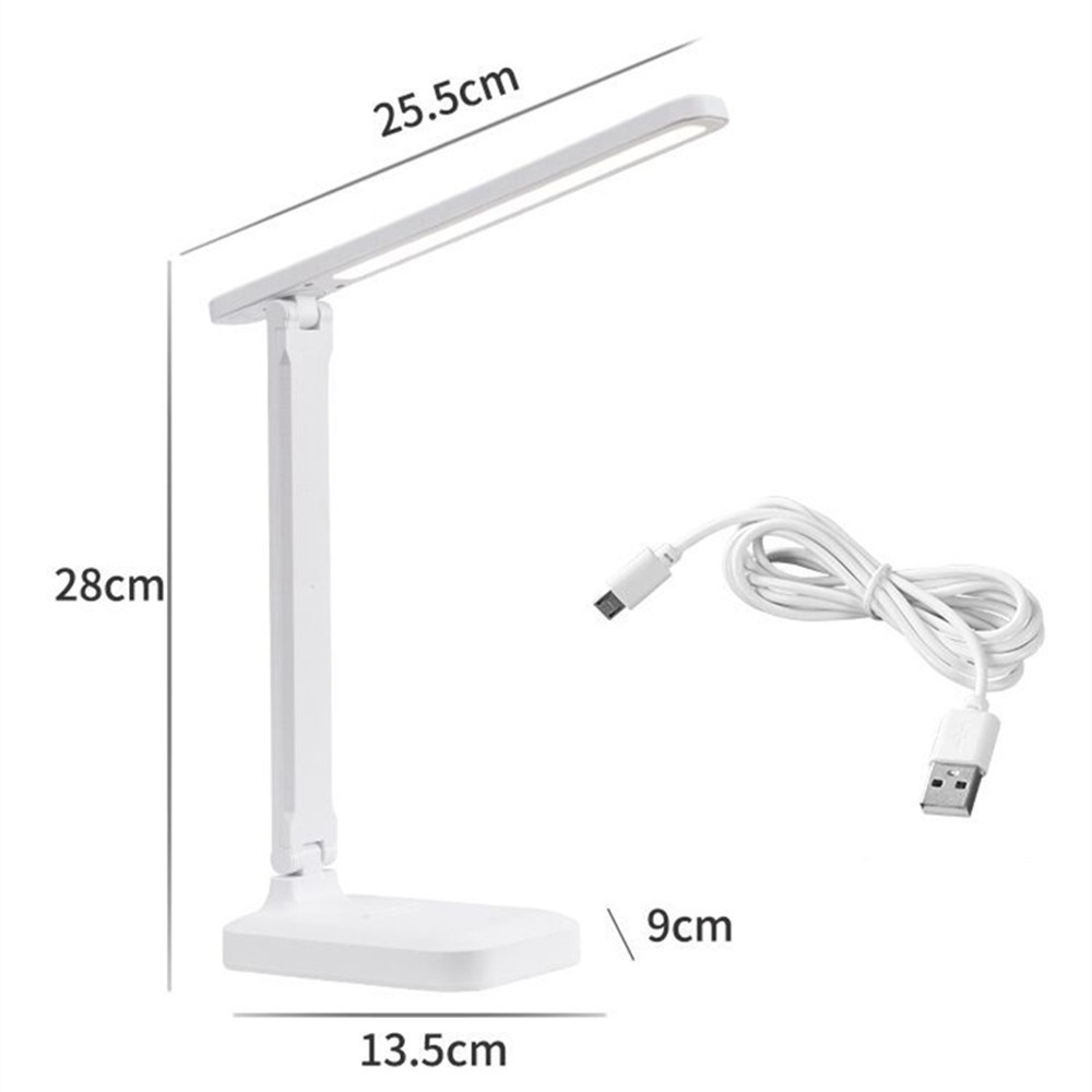 LED Desk Lamp USB Study Lamp Stepless Dimming Table Lamp Rechargeable ...