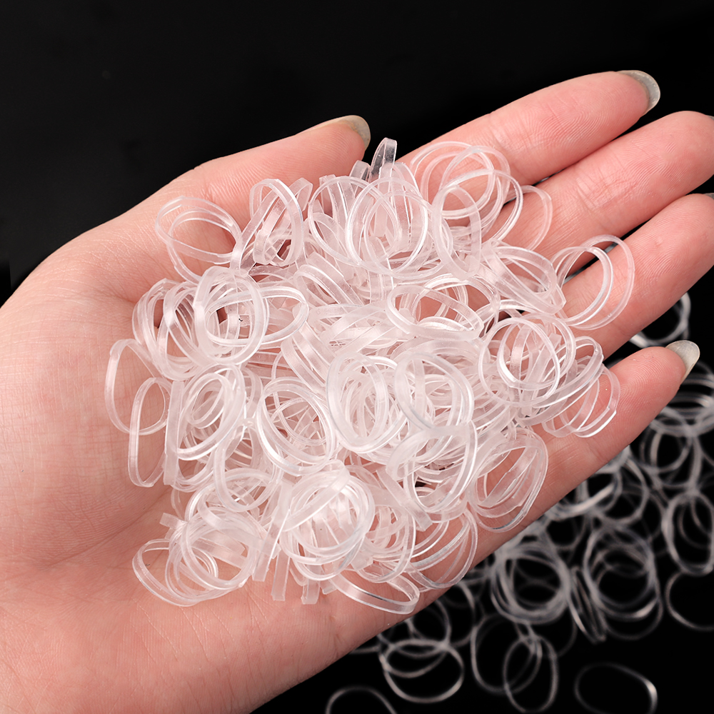 Transparent Rubber Bands - Hair Ties - Hair Rope - Elastic Bind Tie ...