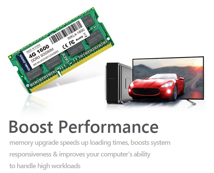 Laptop DDR3 4GB 8GB 16GB High Performance 1.2V DDR4 Memoria RAM 1333MHz ...