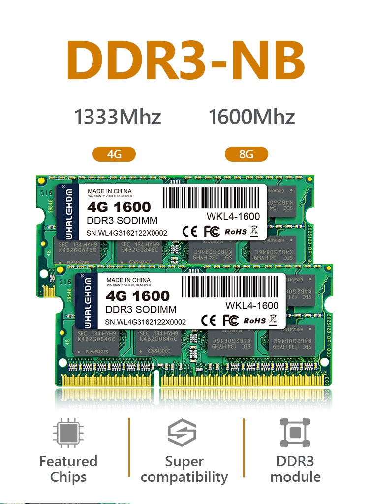 Laptop DDR3 4GB 8GB 16GB High Performance 1.2V DDR4 Memoria RAM 1333MHz ...