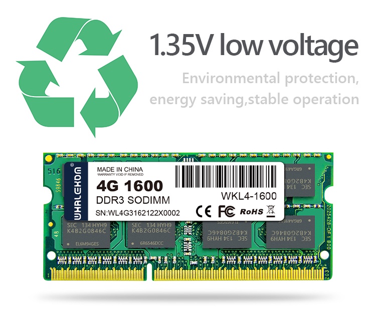 Laptop DDR3 4GB 8GB 16GB High Performance 1.2V DDR4 Memoria RAM 1333MHz ...