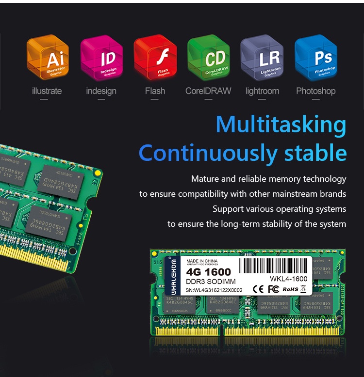 Laptop DDR3 4GB 8GB 16GB High Performance 1.2V DDR4 Memoria RAM 1333MHz ...