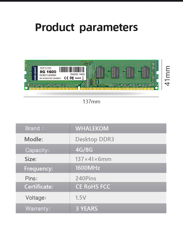 RAM DDR3 For Desktop High Performance Full Compatible Memoria RAM DDR3 ...