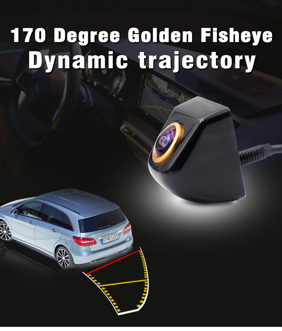 With Dynamic Trajectory Parking Line HD Night Vision Reverse Backup ...
