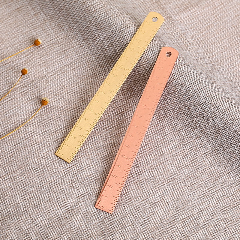 15cm Metal Brass Straight Ruler Vintage Geometric Measuring Tools ...