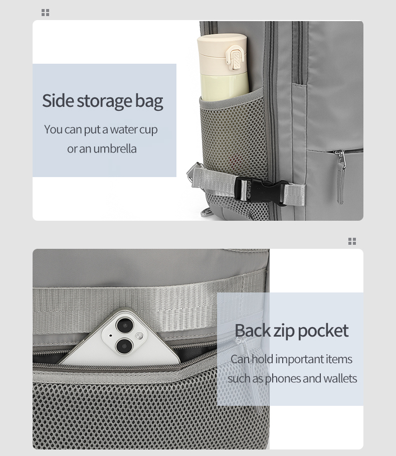 PH available 3 in 1 travel bagpack Waterproof carry on backpack with ...