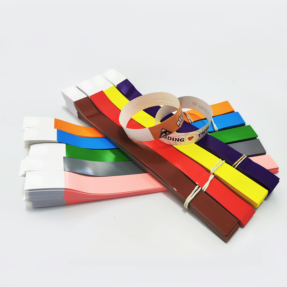 100pcs events waterproof wristband sticker disposable wrist tyvek band ...
