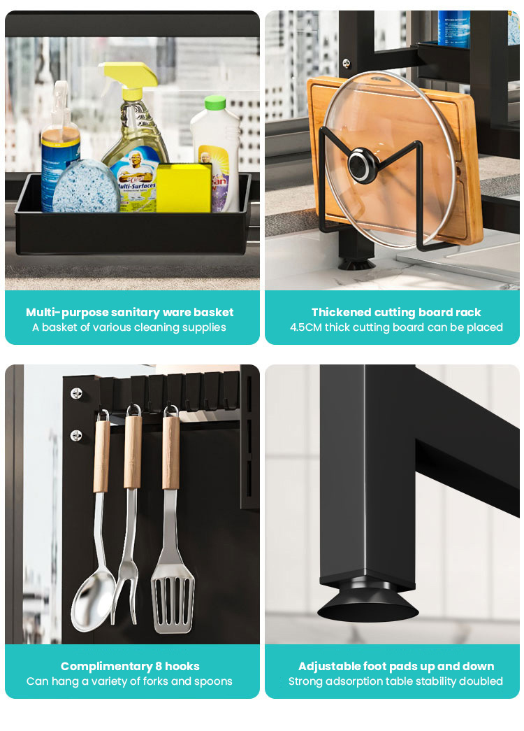 Dish Rack Drainer Kitchen Dish Cabinet Rack Organizer With Cover Plate ...
