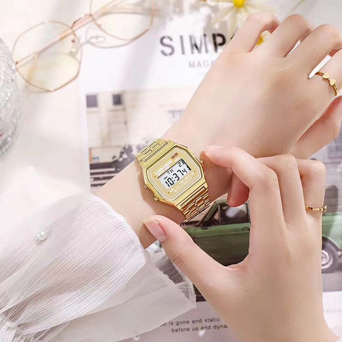 Small Square Watch Men Women Style Junior High School Students High-End ...