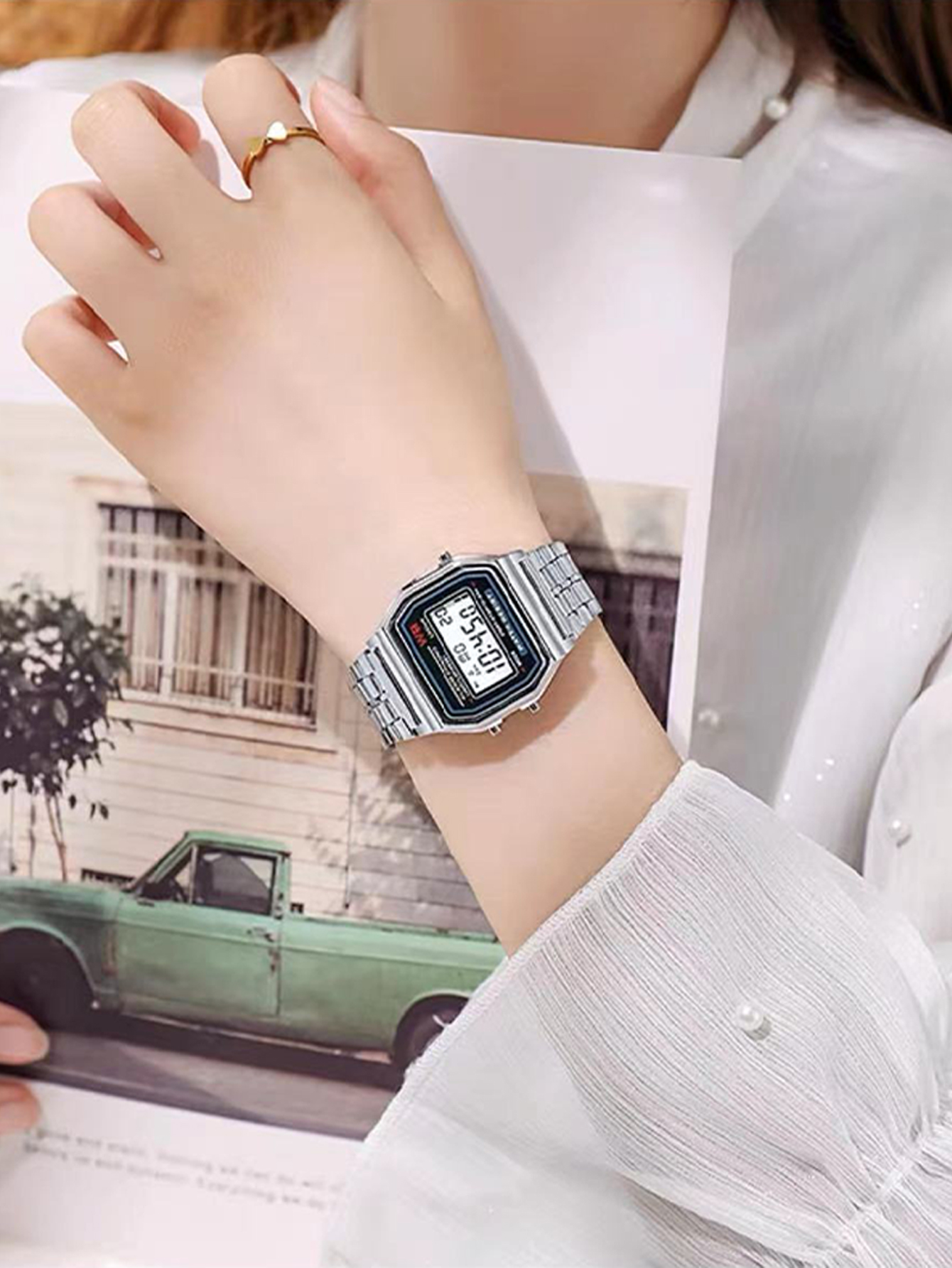 Small Square Watch Men Women Style Junior High School Students High-End ...