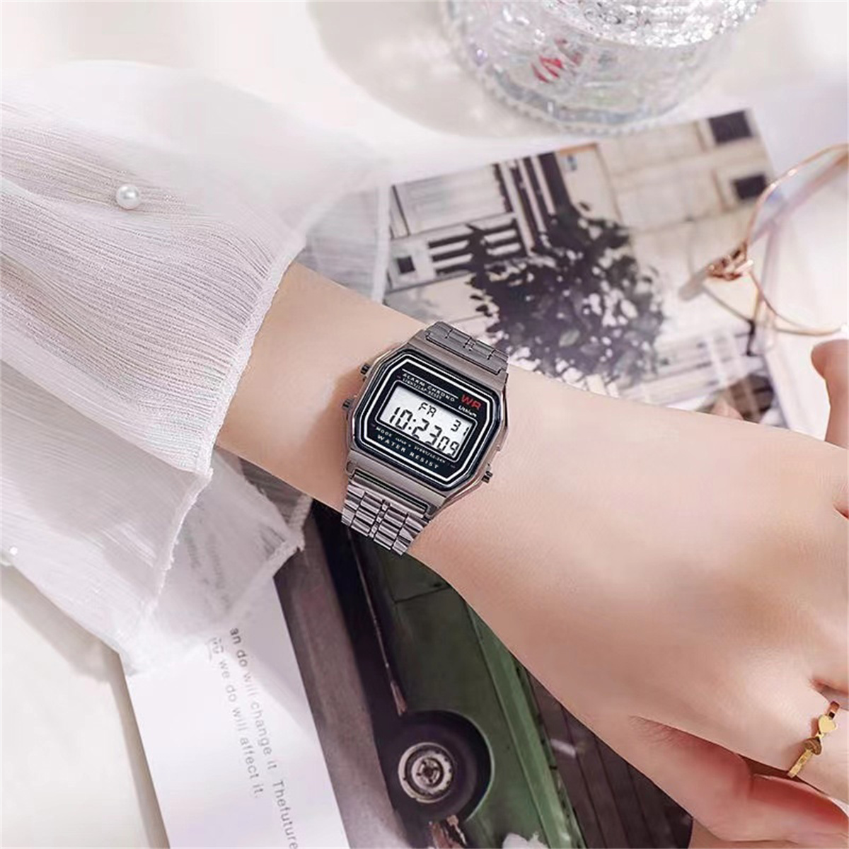 Small Square Watch Men Women Style Junior High School Students High-End ...