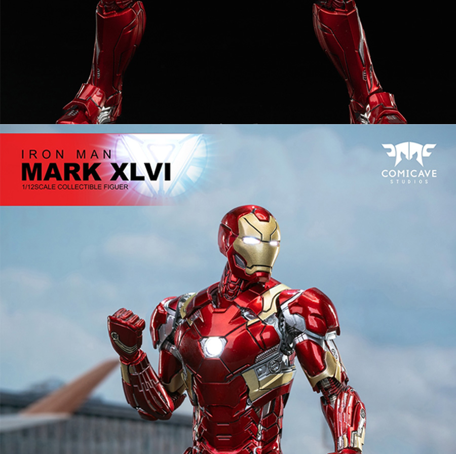 Comicave CS mk46 Iron Man Model Metal Alloy 1/12 Marvel Series Genuine ...
