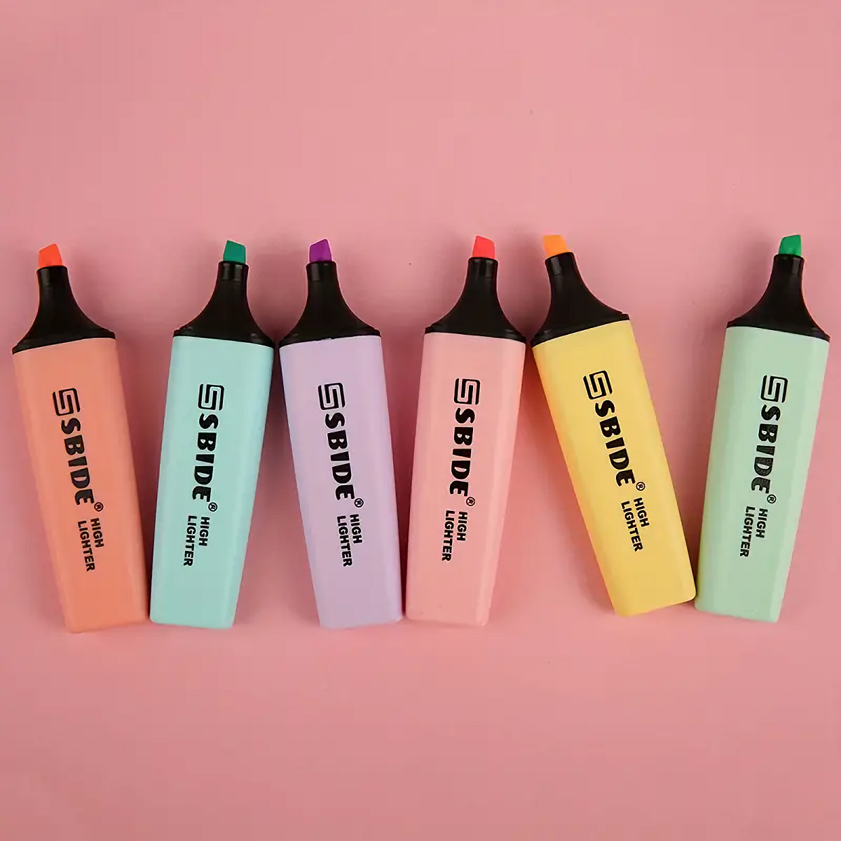 Fluorescent Marker Pens 6 Colors – Cute Stationery for Kids School ...