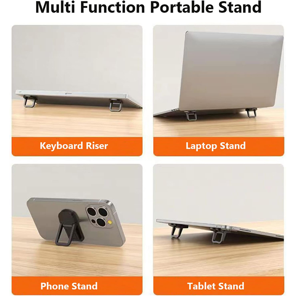 Laptop Stand 2PCS Mini Foldable Portable Computer Riser 2 Adjustable ...