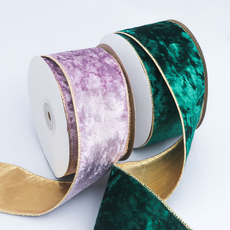 10yards Wired Edge Christmas Ribbon Velvet Grossgrain Red Green White ...