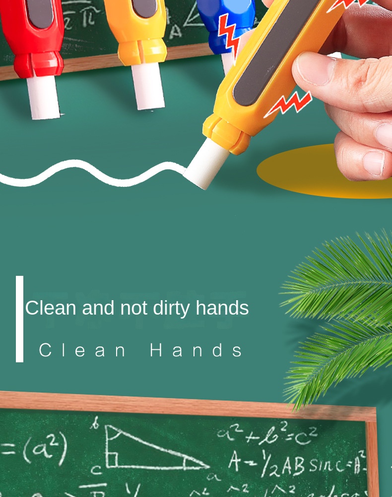 Chalk Case Chalk Clamp Case Teachers Special Automatic Gloves Dust-free ...