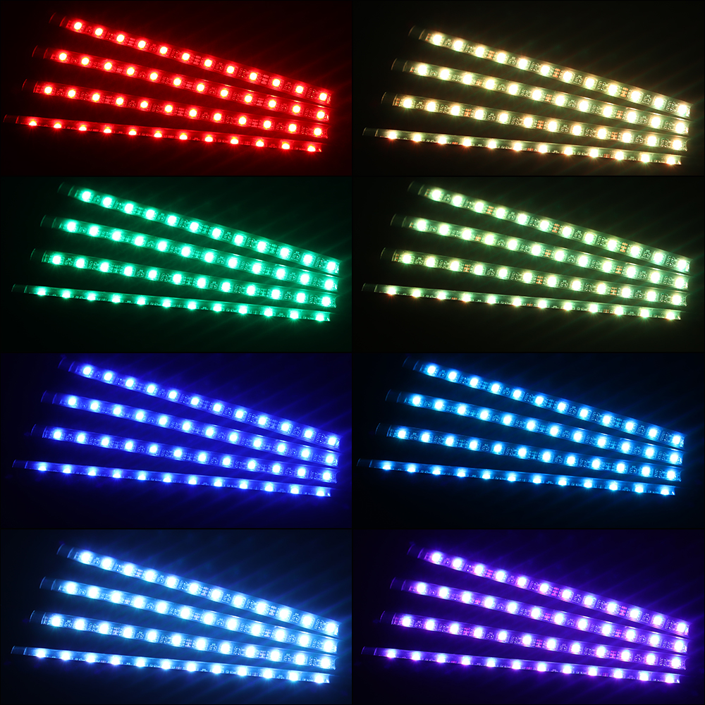 Neon LED Car Interior Ambient Foot Strip Light Kit Accessories ...